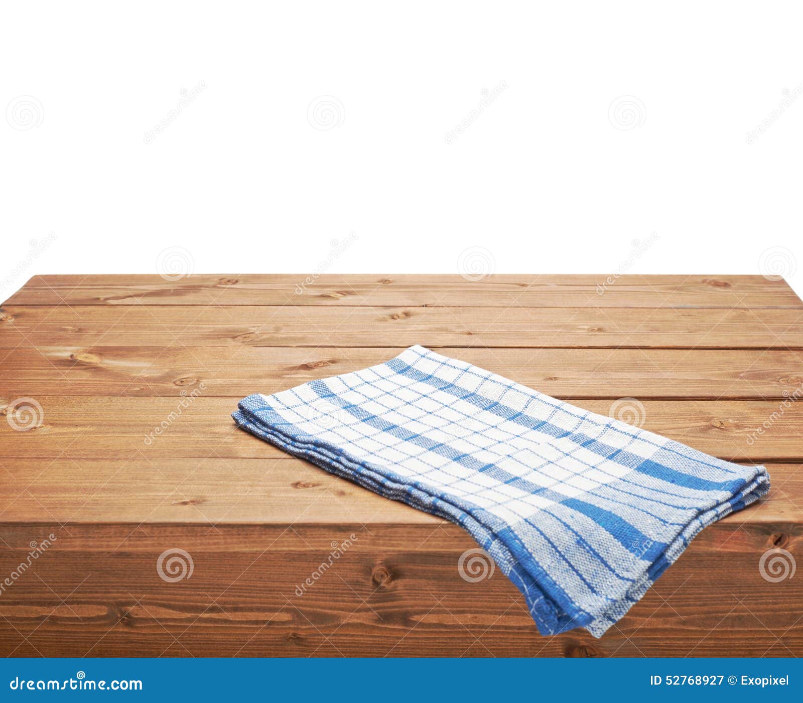 Tablecloth or Towel Over the Wooden Table Stock Image - Image of ...
