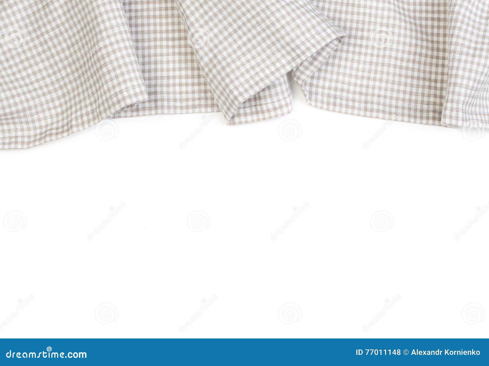Tablecloth On White Background Stock Photo - Image of object, gingham ...