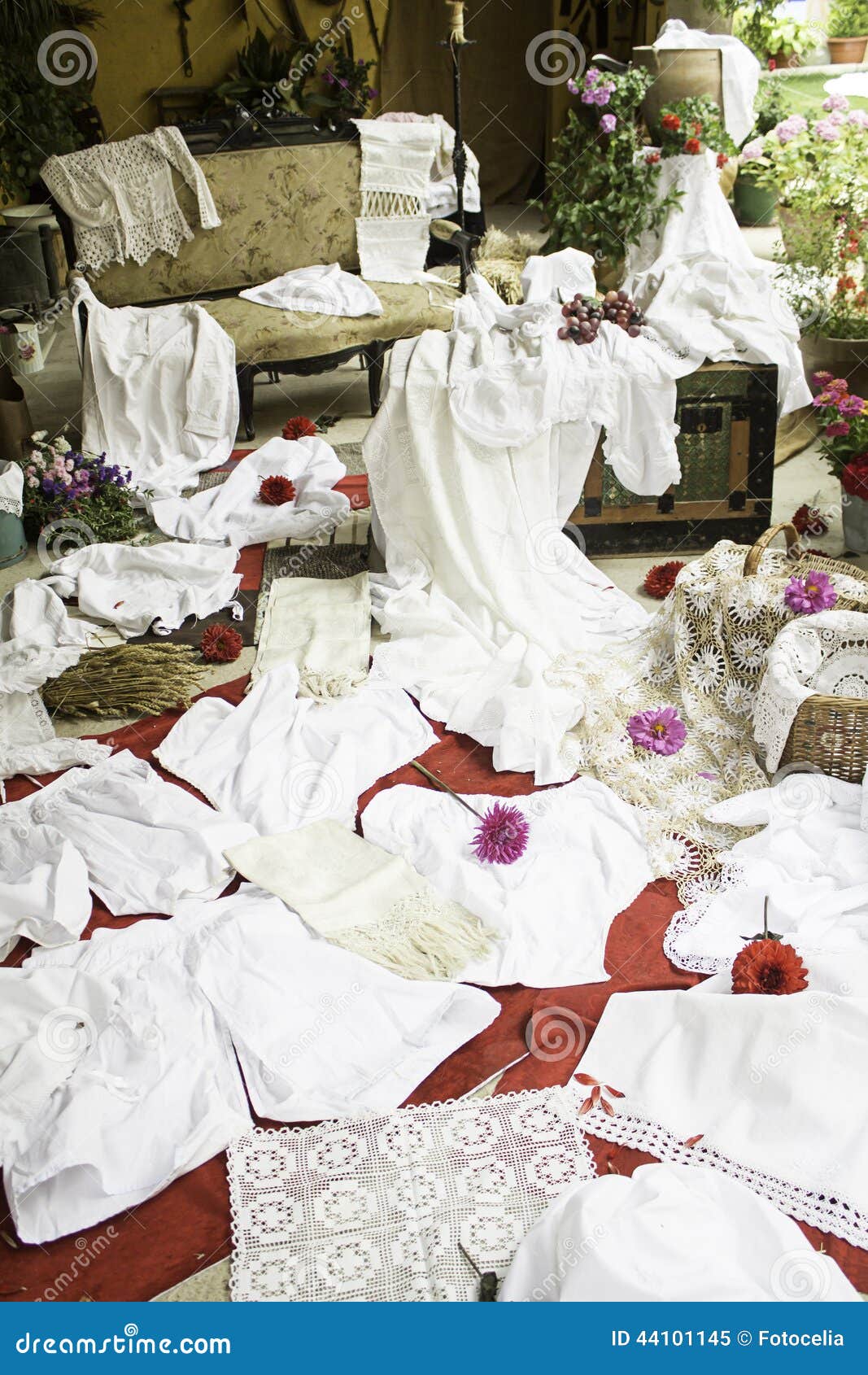 Tablecloths Store stock image. Image of decorated, luxury - 44101145