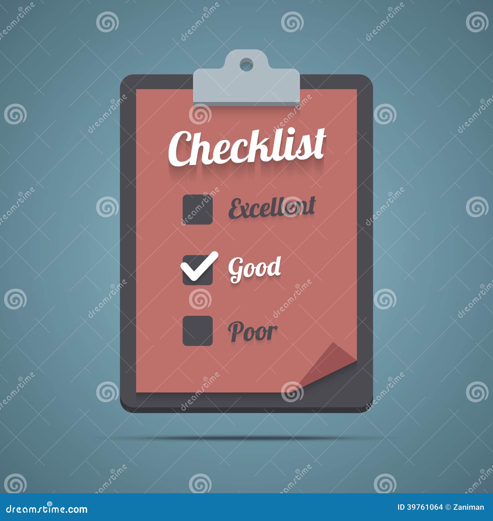 Tablero Con La Lista De Control. Ilustración del Vector - Ilustración ...