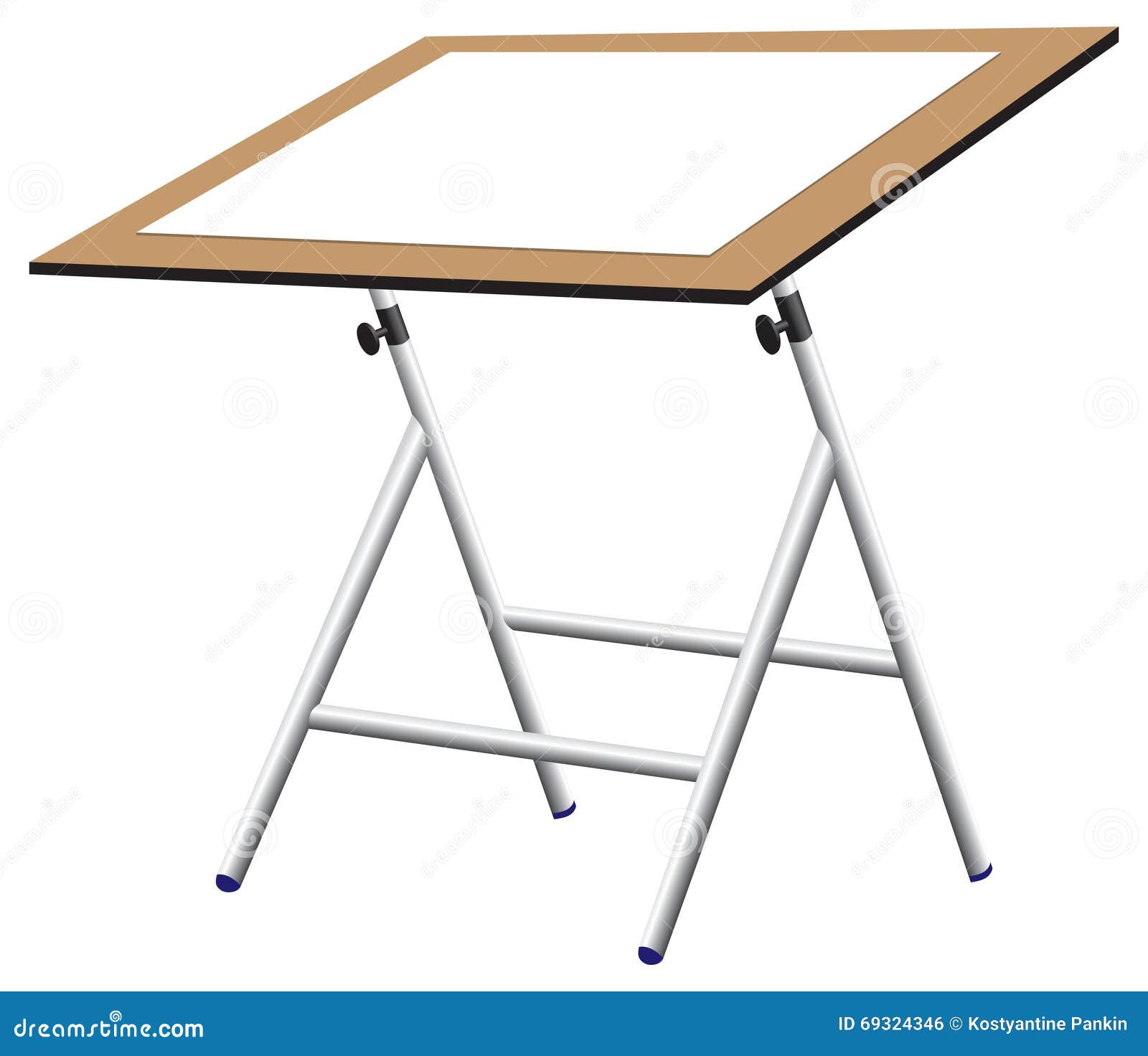 Tablero De Dibujo Compacto Con El Papel Ilustración del Vector - Imagen ...