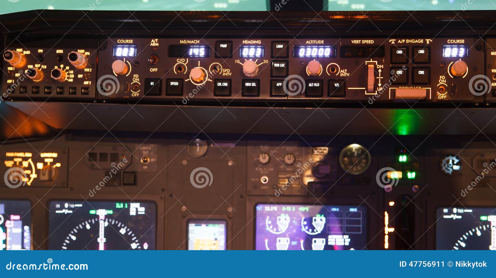 Tablero De Instrumentos De Un Avión Imagen de archivo - Imagen de ...