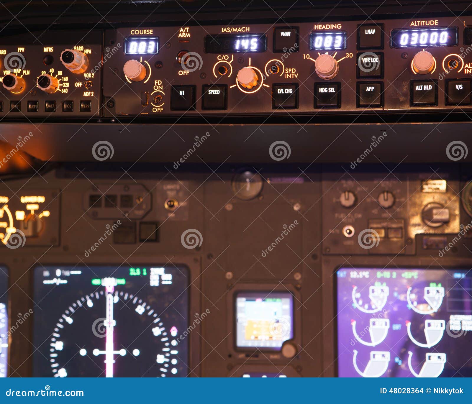 Tablero De Instrumentos De Un Avión Foto de archivo - Imagen de casero ...