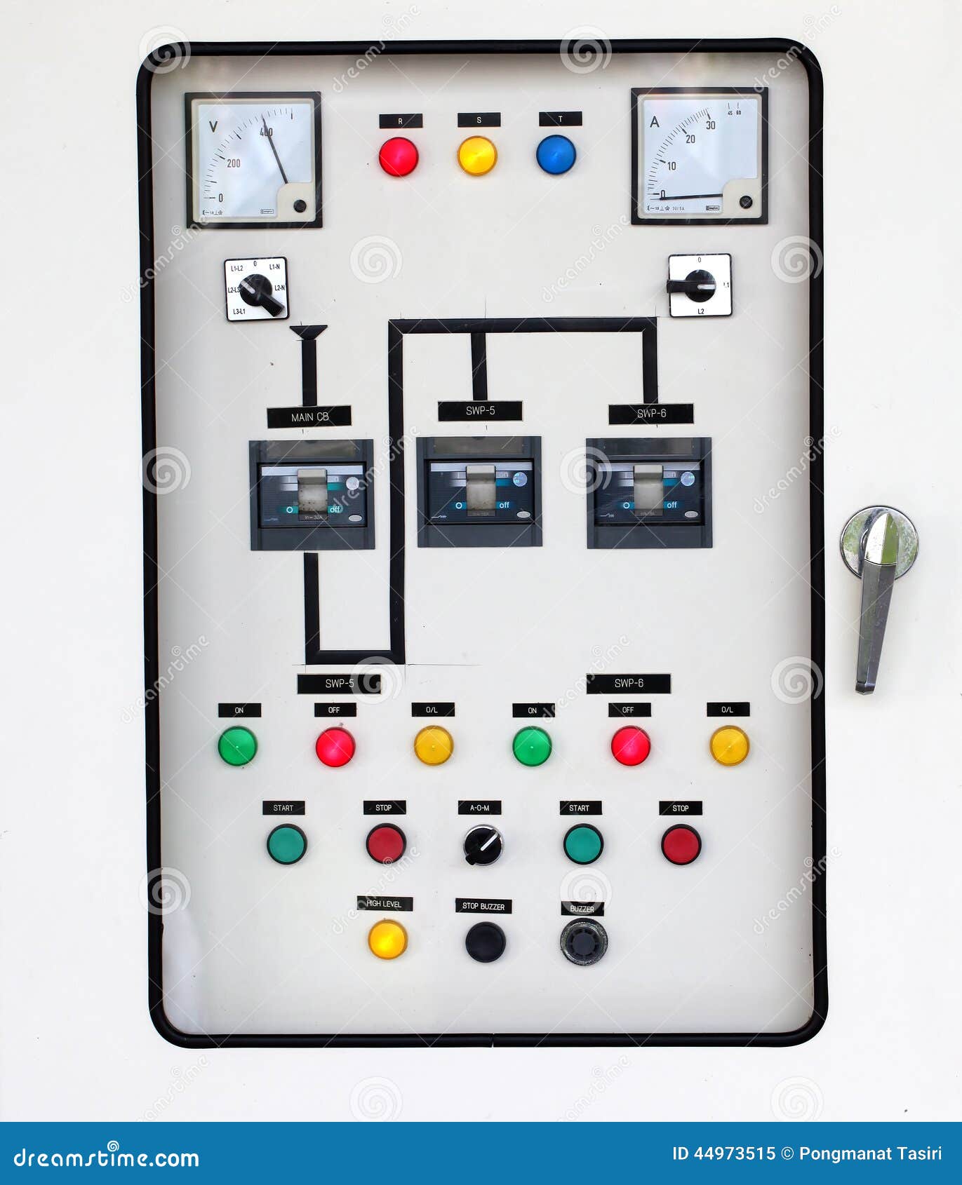 Tablero Eléctrico Del Panel De Control Imagen de archivo - Imagen de ...