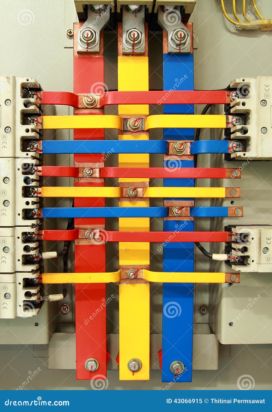 Tablero Eléctrico Del Panel De Control Con El Interruptor Principal ...