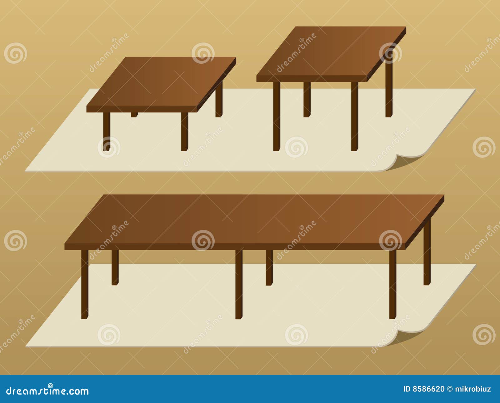 Tables stock vector. Illustration of table, school, house - 8586620