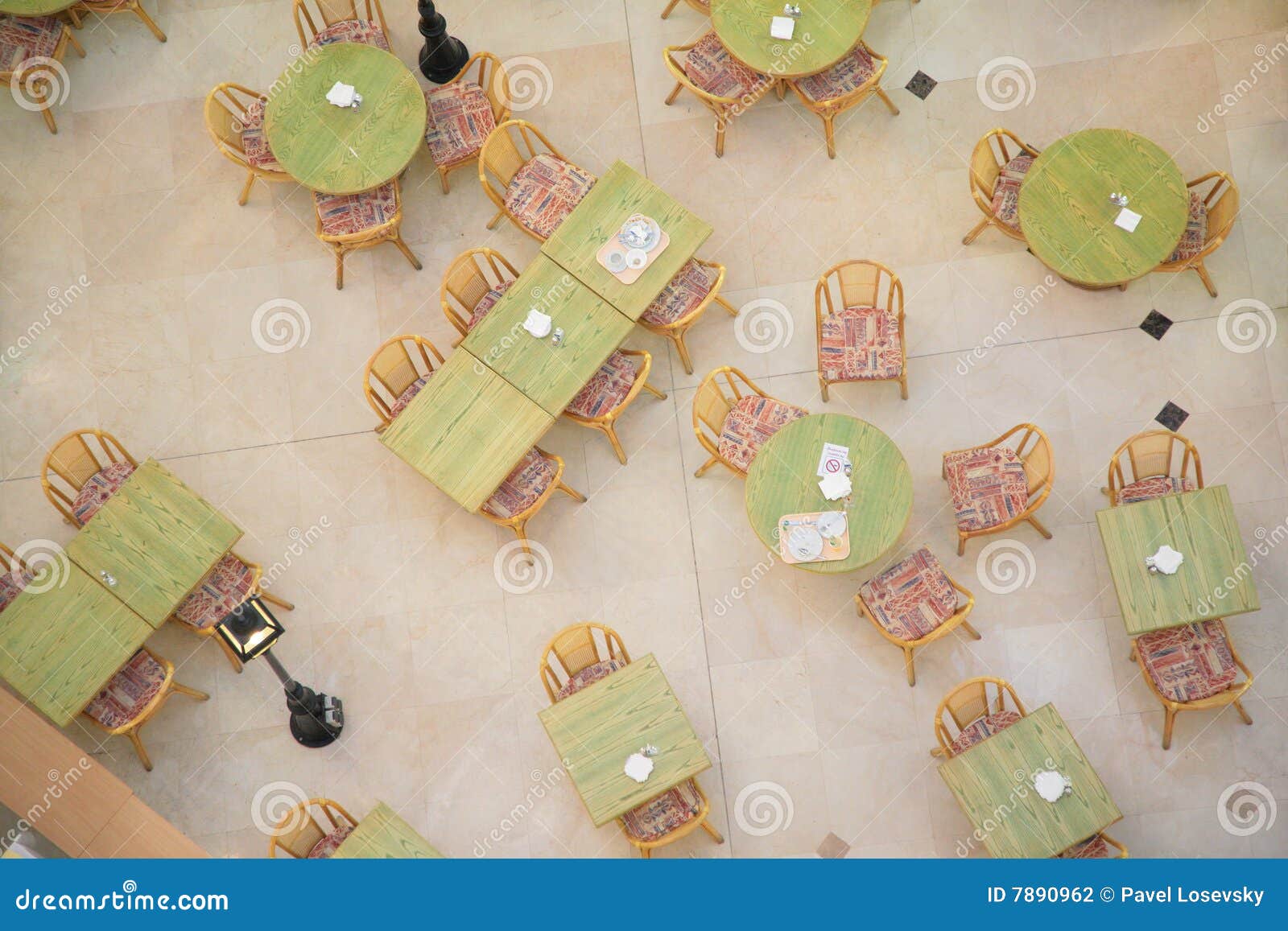 Tables in Cafe from Top View Stock Photo - Image of everyday, hall: 7890962