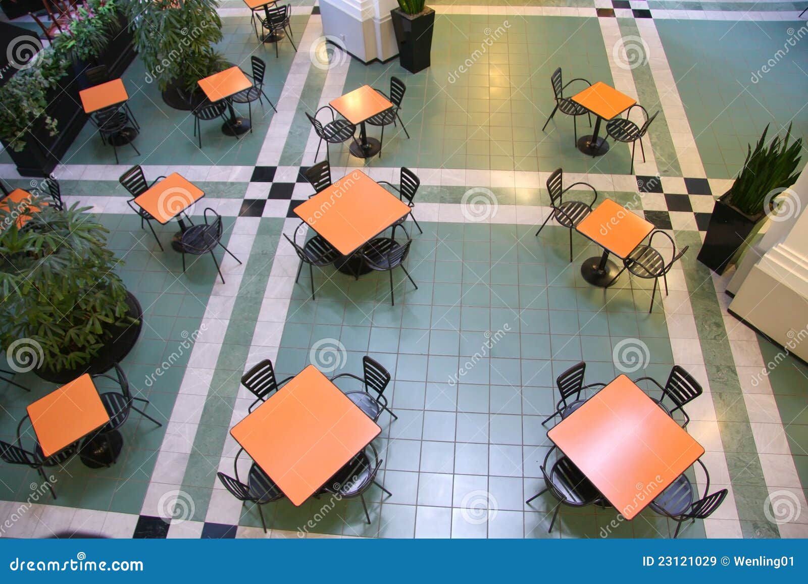 Empty Food Court in the Shopping Mall Stock Image - Image of ground ...