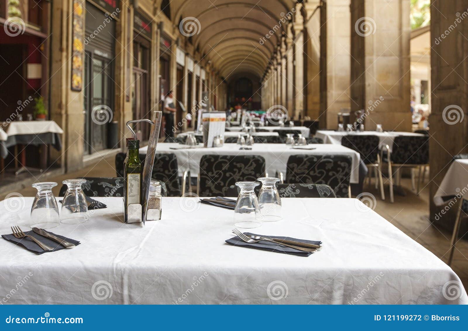 Tables in an Empty Restaurant I Stock Photo - Image of lunch, eating ...