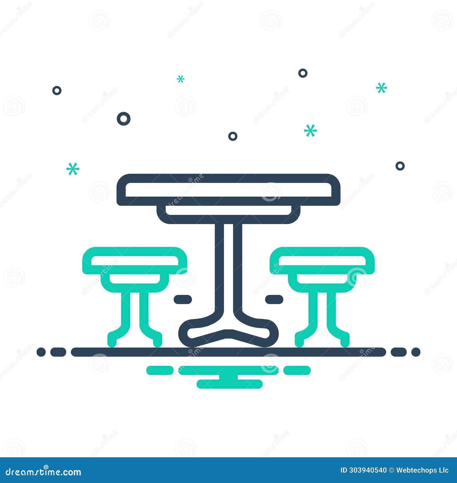 Mix Icon for Tables, Dinner Table and Wooden Stock Vector ...