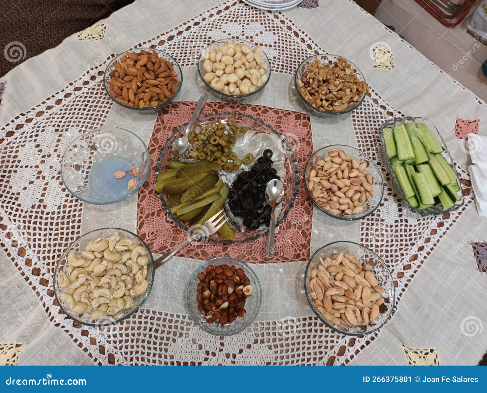 Tables of Nuts stock image. Image of textile, cuisine - 266375801