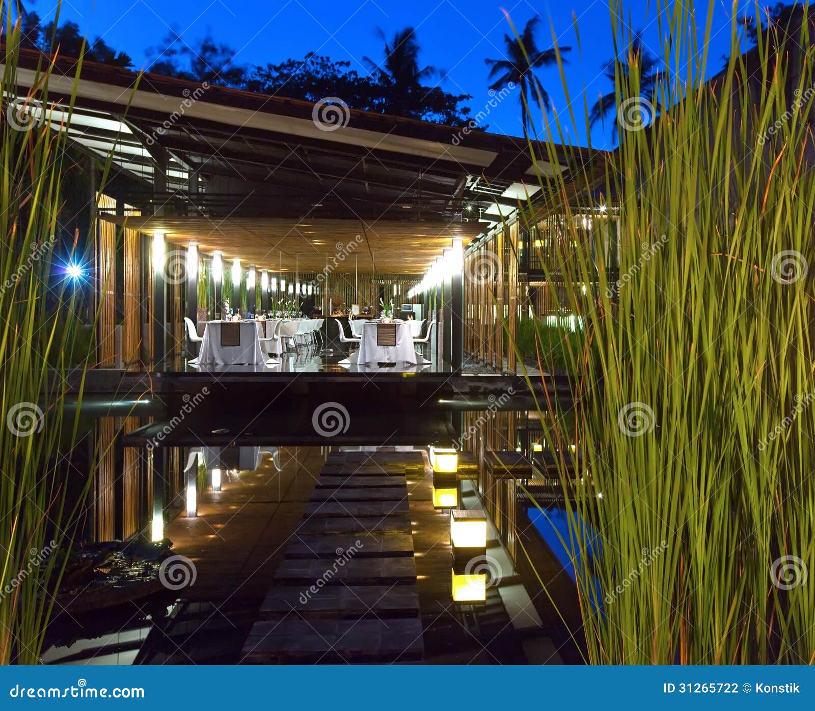 Tables on an open terrace stock photo. Image of dining - 31265722