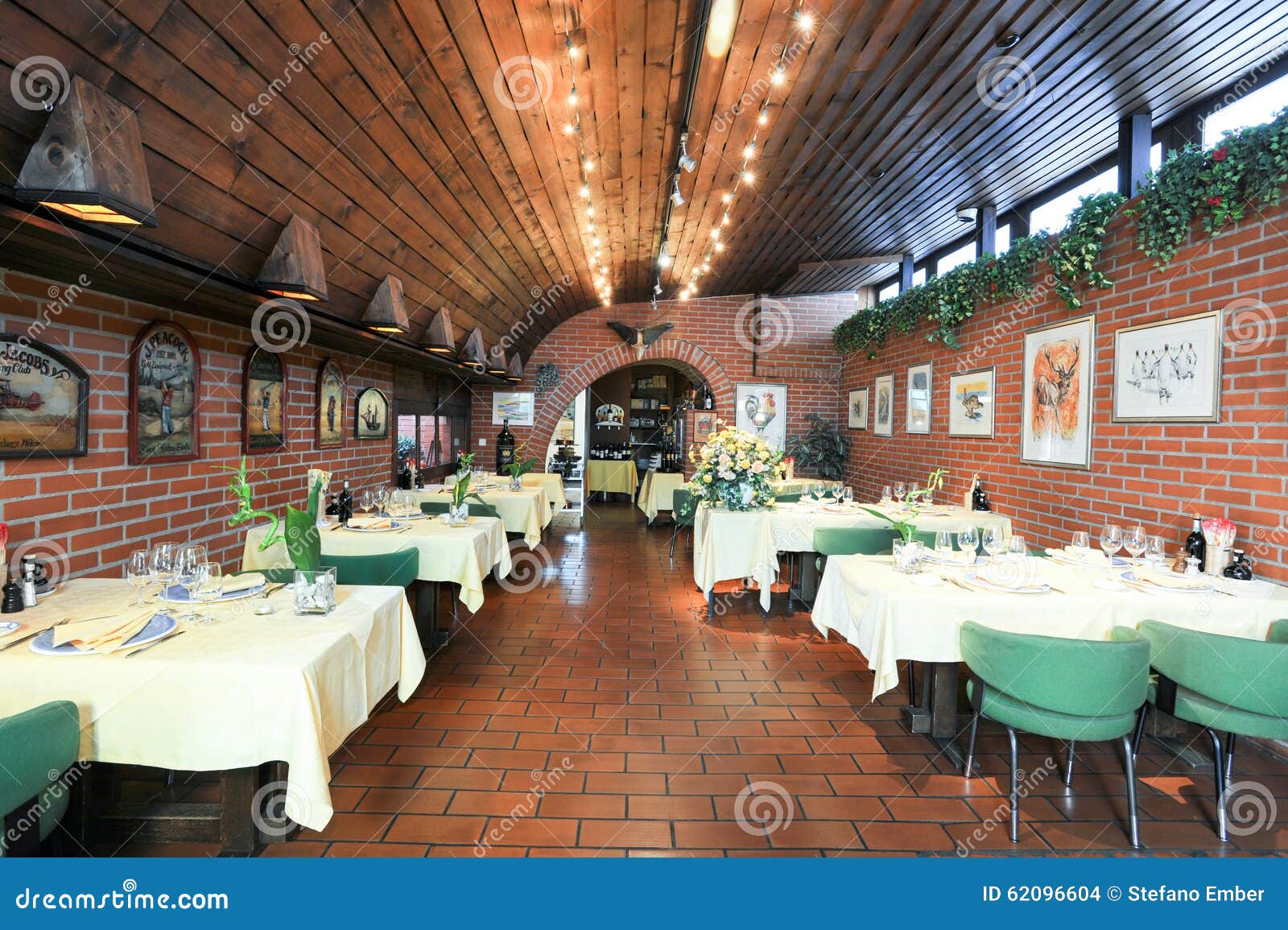 Tables ready for dinner editorial stock image. Image of dishes - 62096604
