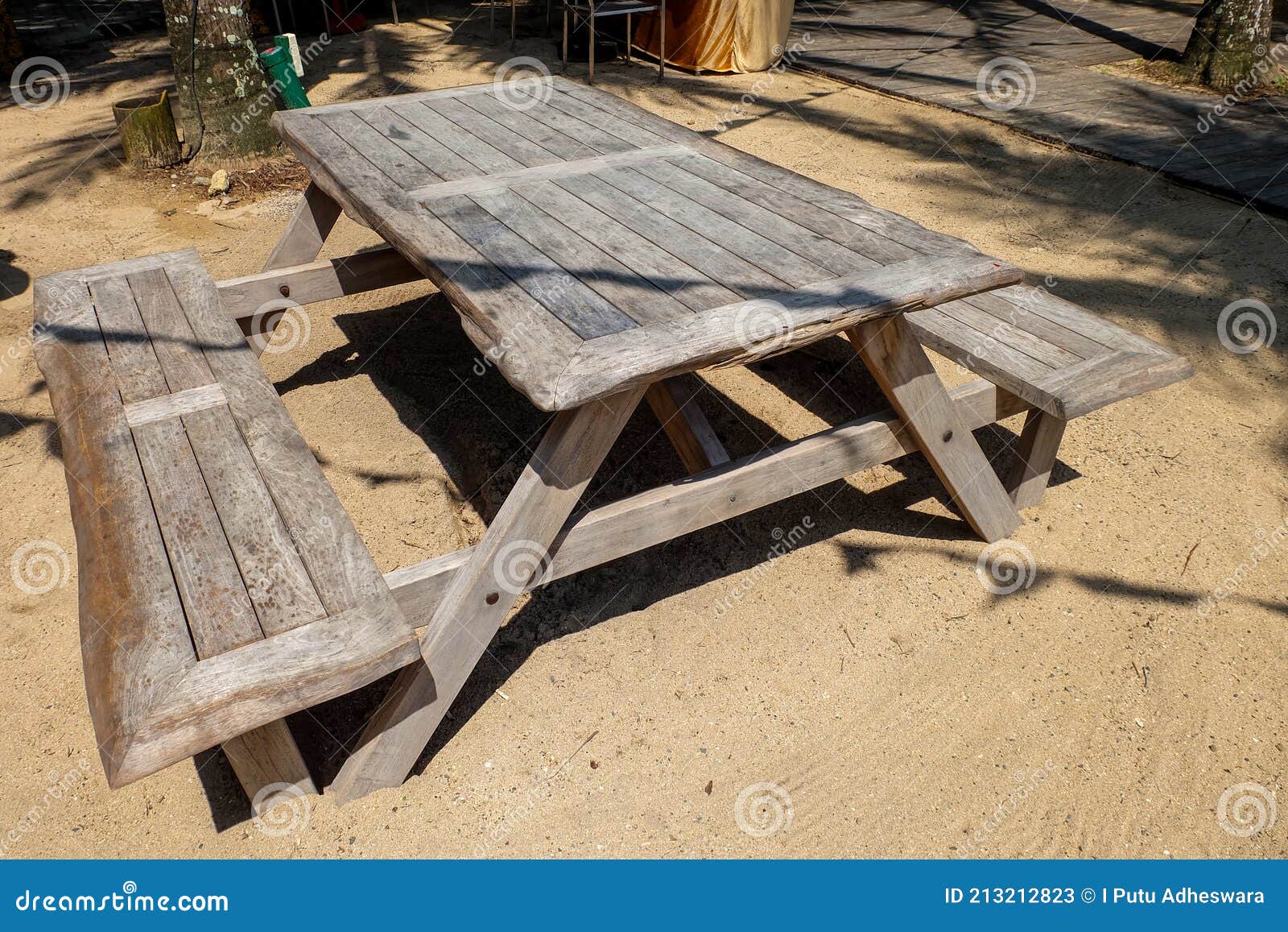 Tables and Relaxing Benches on the Beach Stock Image - Image of history ...