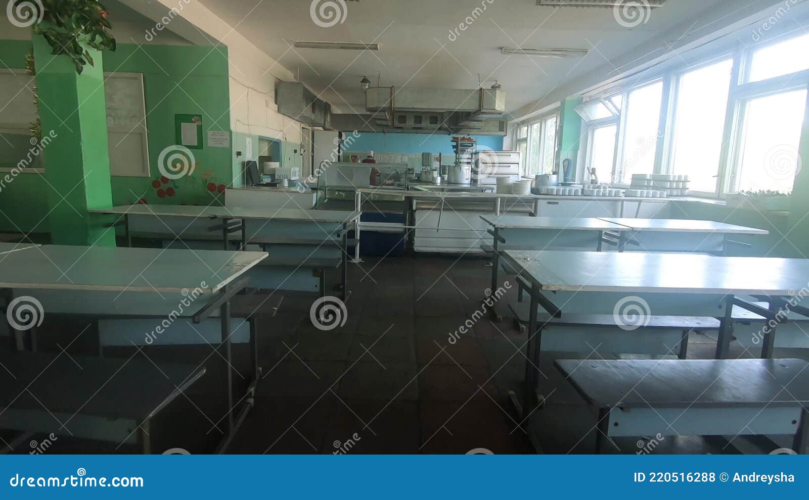 Tables in the Russian School Cafeteria. Stock Footage - Video of ...
