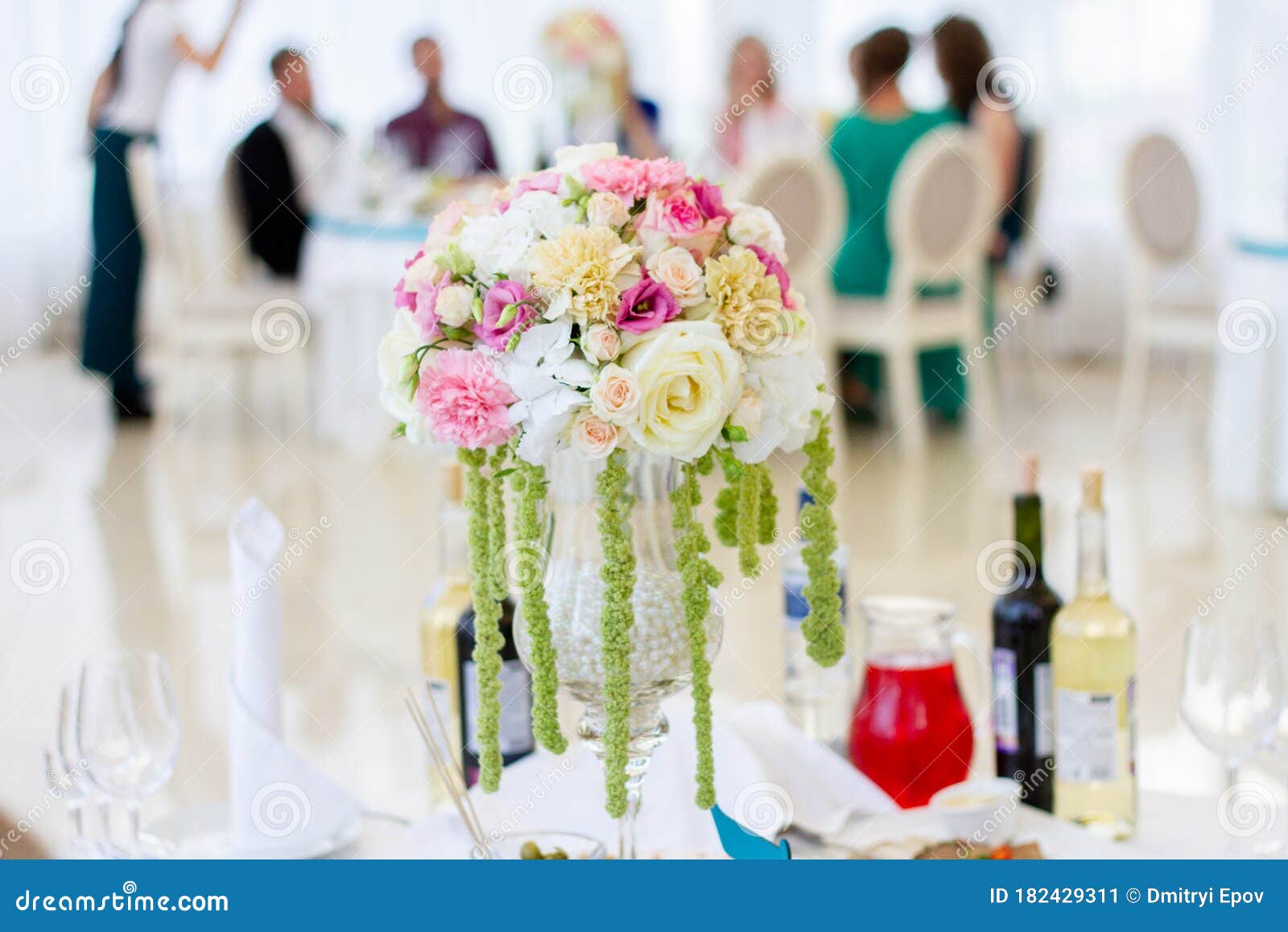 Tables Set for an Event Party or Wedding Reception. Wedding Dinner ...