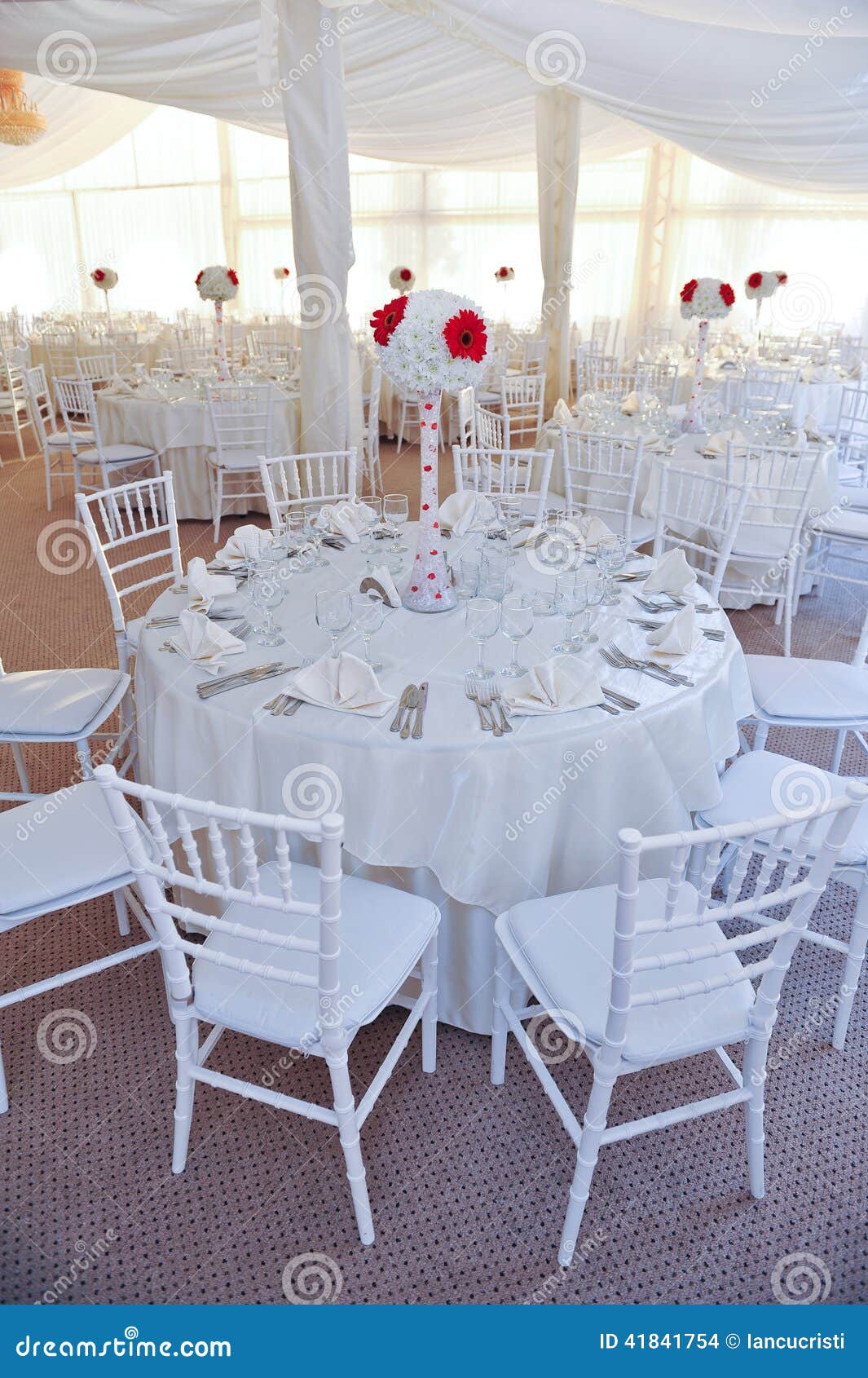 Tables Set for an Event Party or Wedding Reception Stock Photo - Image ...