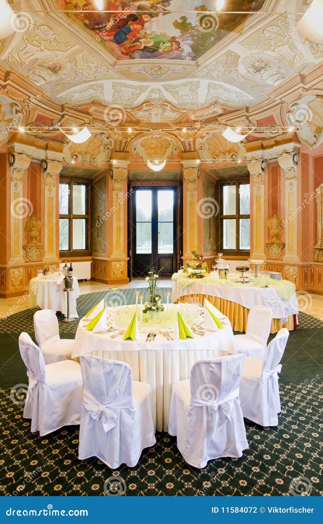 Tables Set for a Special Occasion Stock Photo - Image of historical ...