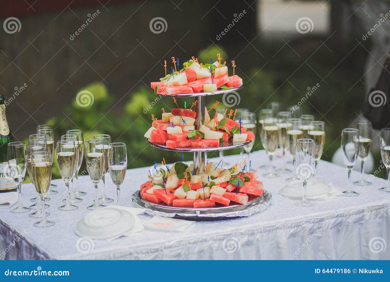 Tables set for wedding stock photo. Image of cutlery - 64479186