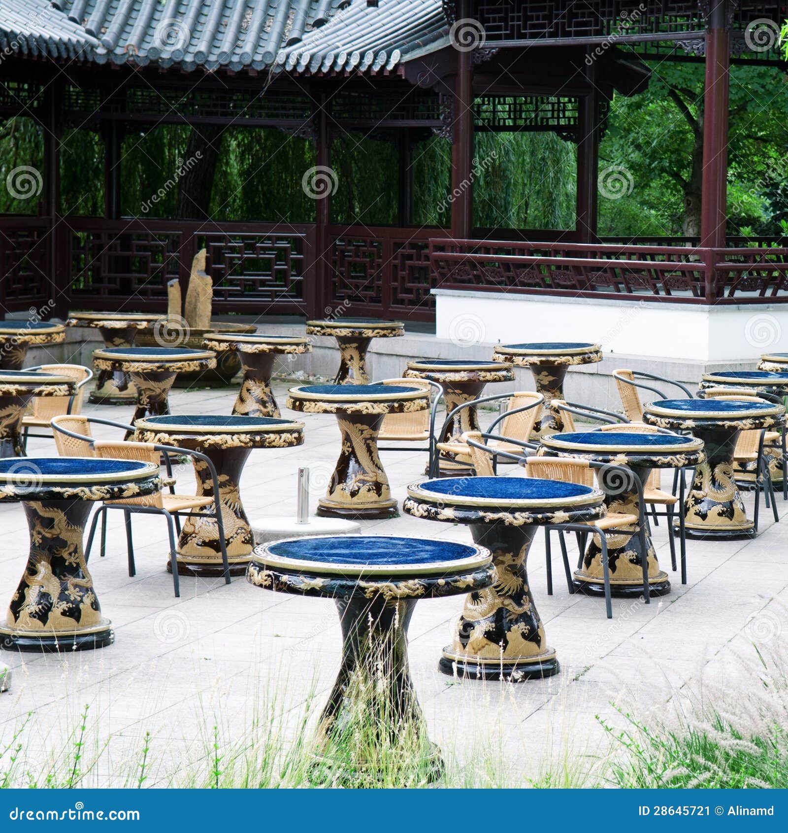 Tables for tea stock image. Image of drinking, parks - 28645721