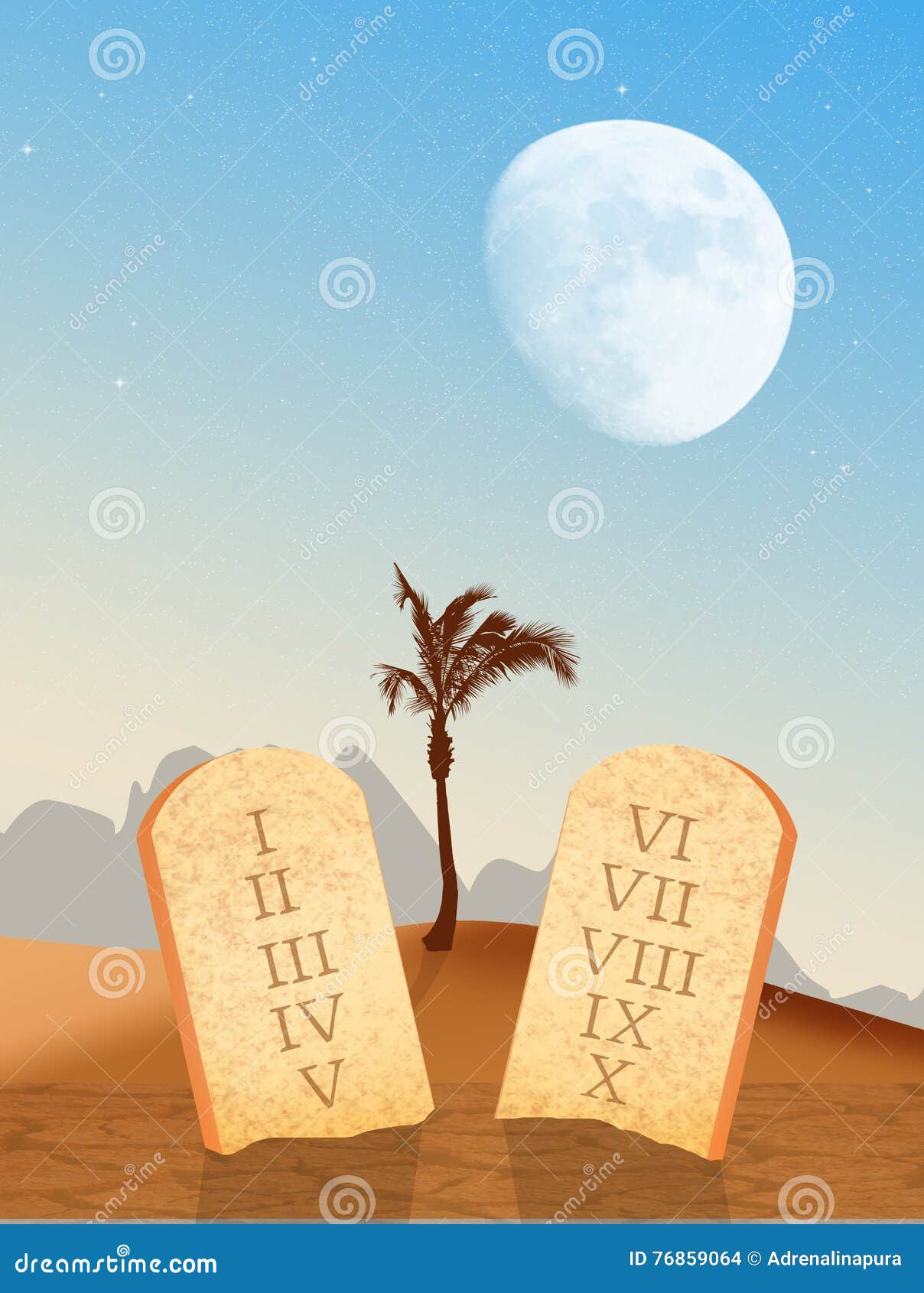 Tables of the Ten Commandments Stock Illustration - Illustration of ...