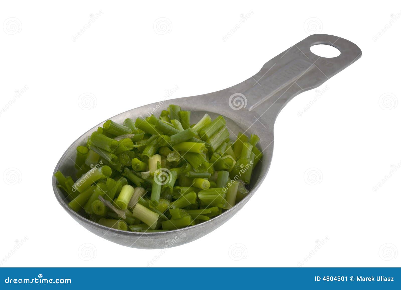Tablespoon of Fresh Chopped Chives Stock Image - Image of seasoning ...