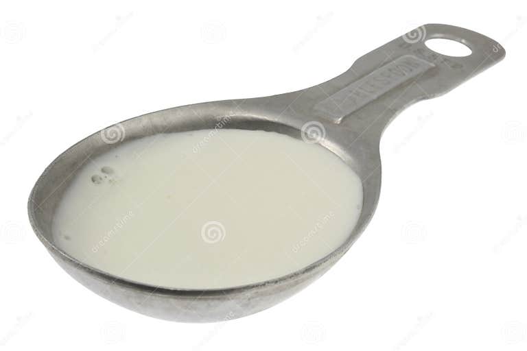 Tablespoon of Milk or Creamer Stock Image - Image of dairy, white: 10550555