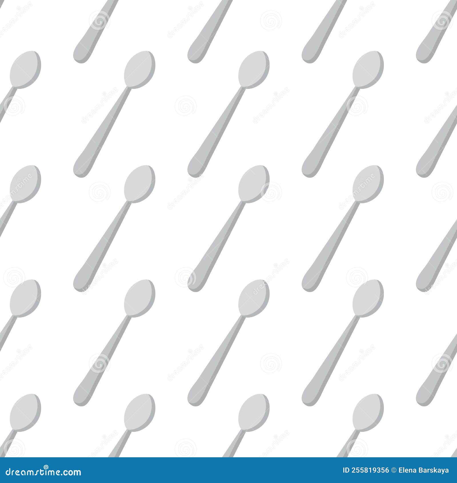 Tablespoon Pattern on White Background Stock Vector - Illustration of ...