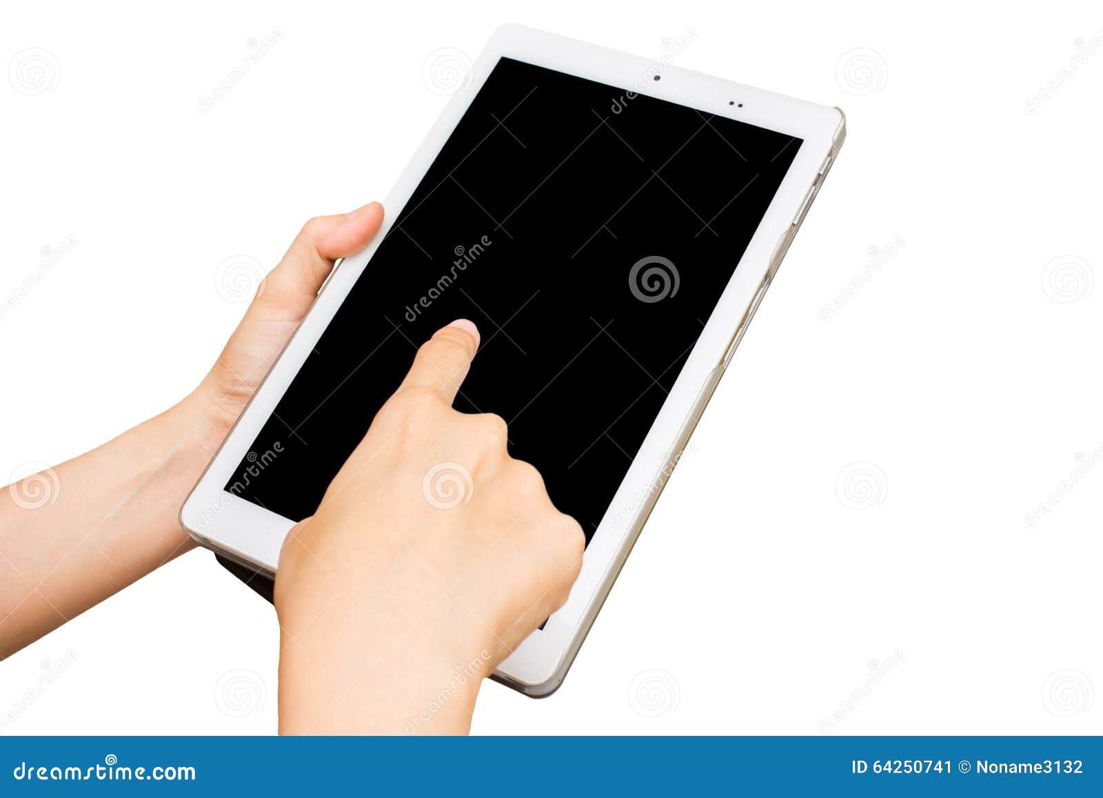 Tablet immagine stock. Immagine di grande, mani, femmina - 64250741