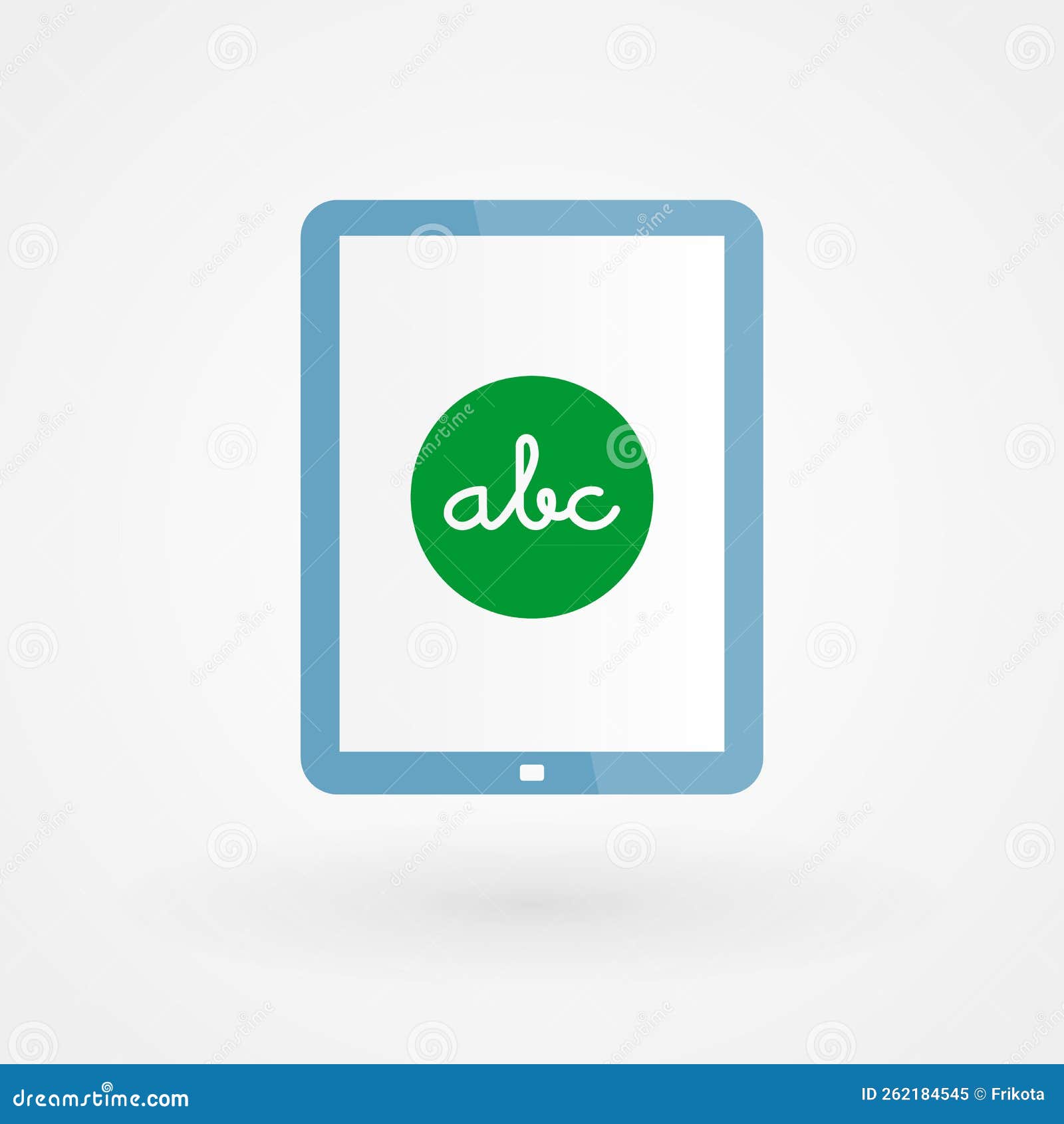 Tablet and Abc. Concept of Education. Vector Illustration, Flat Design ...