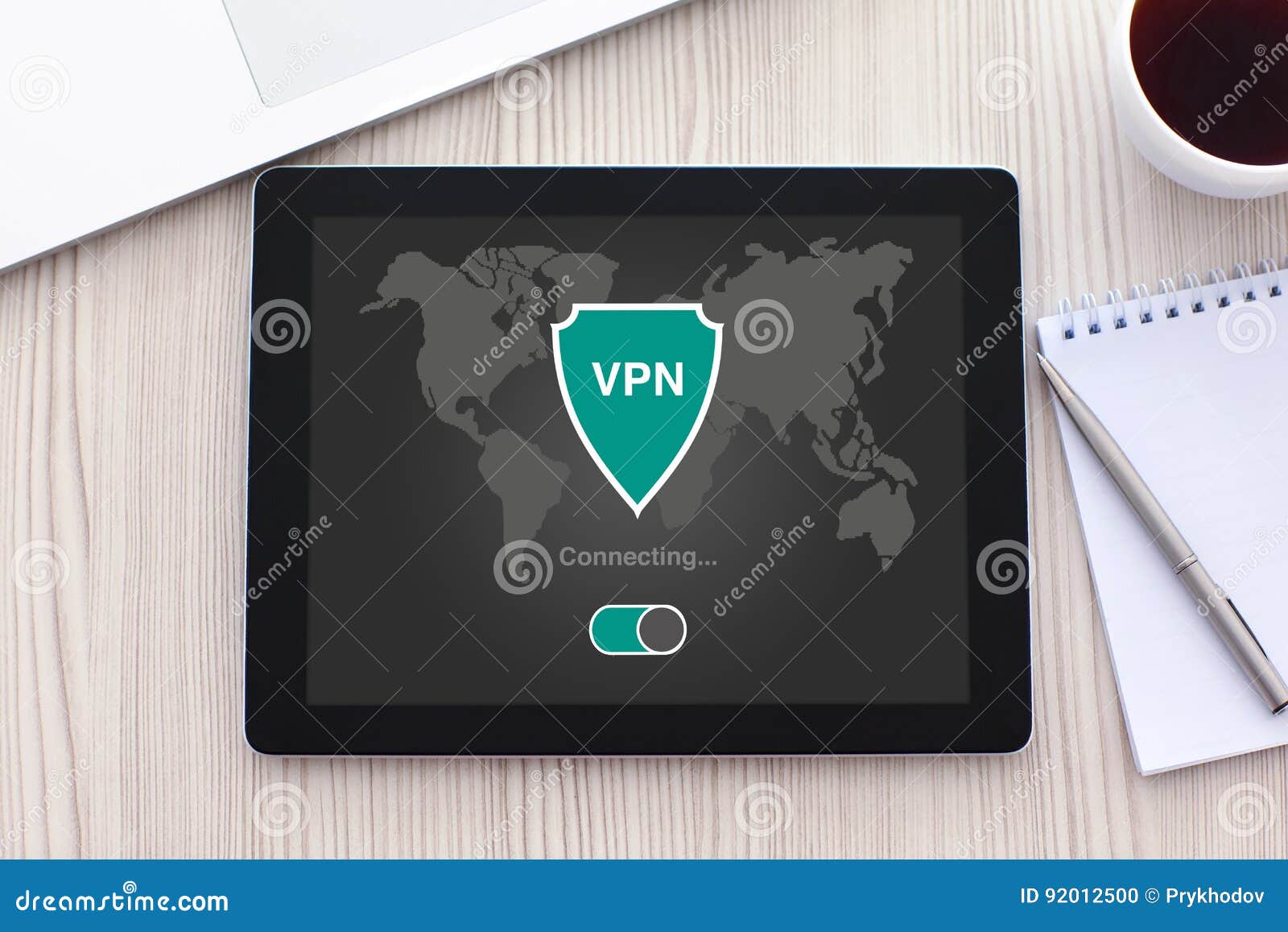 Tablet with App Vpn Creation Internet Protocols Protection Network ...