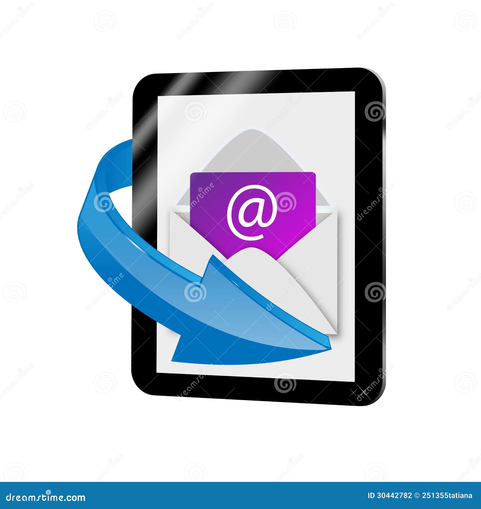 Tablet and arrow 16.04.13 stock illustration. Illustration of blank ...
