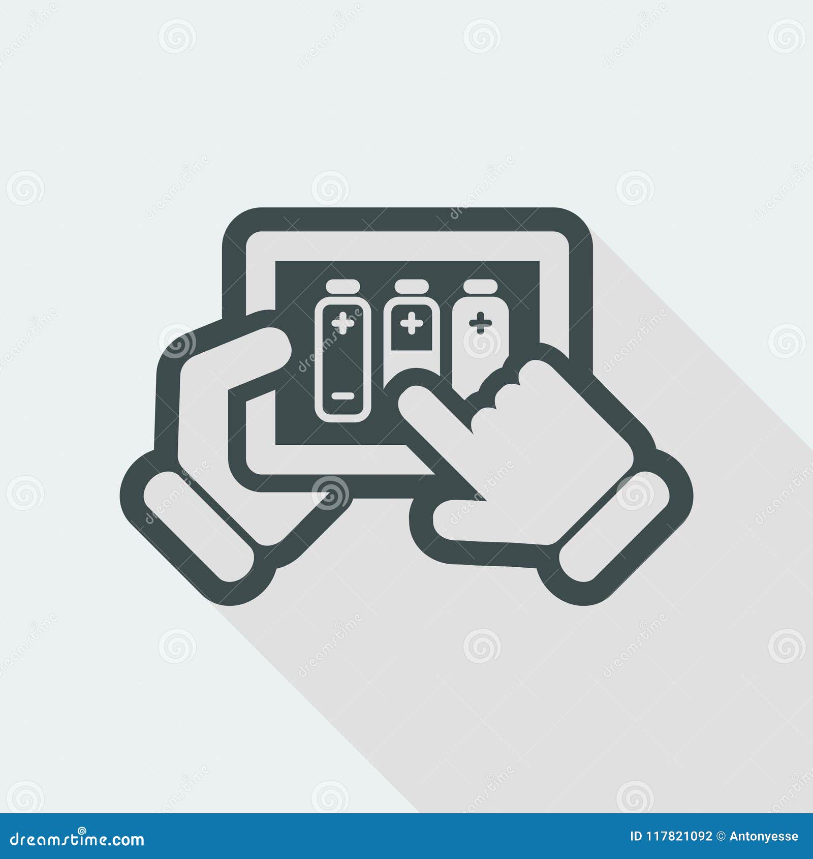 Tablet battery concept stock vector. Illustration of charger - 117821092