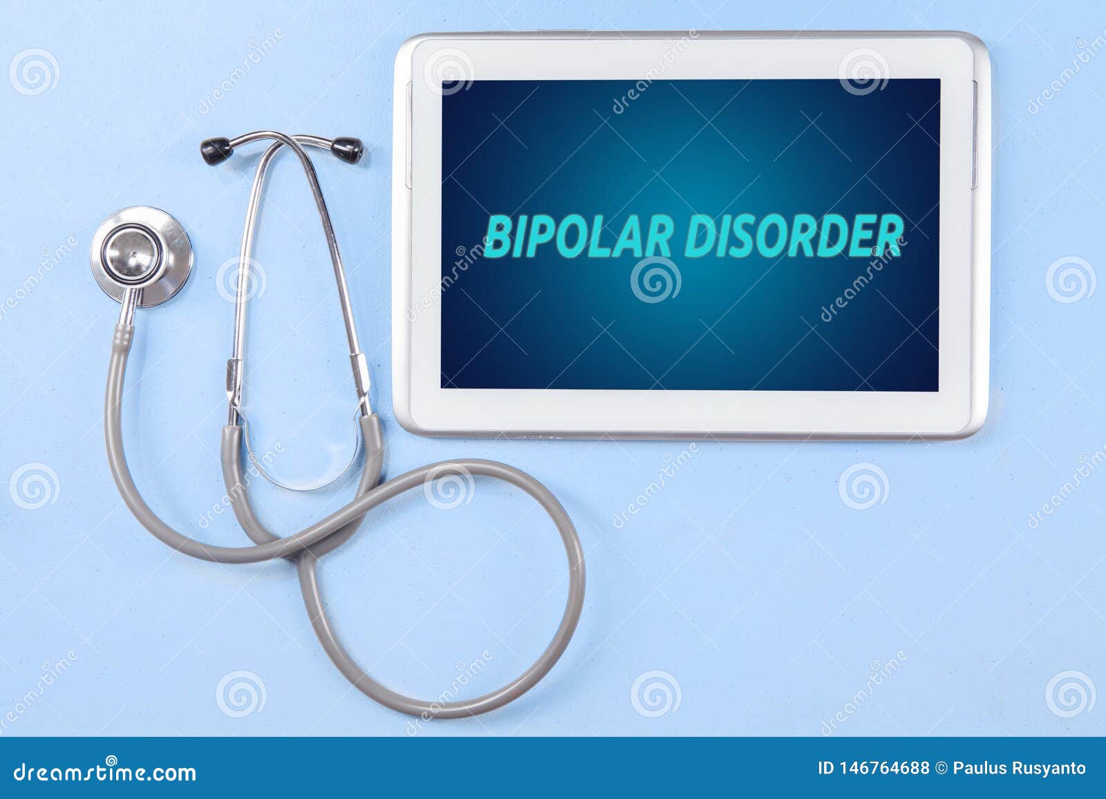 Tablet with Bipolar Disorder Text and Stethoscope Stock Photo - Image ...