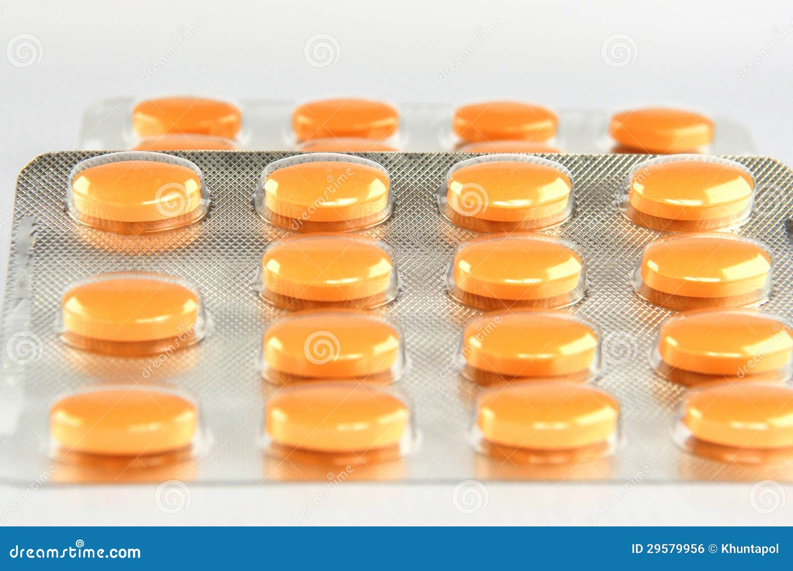 Tablet in blister pack stock photo. Image of antibiotic - 29579956