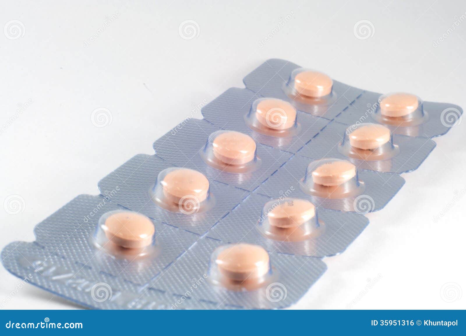Tablet in blister pack stock photo. Image of pill, closeup - 35951316