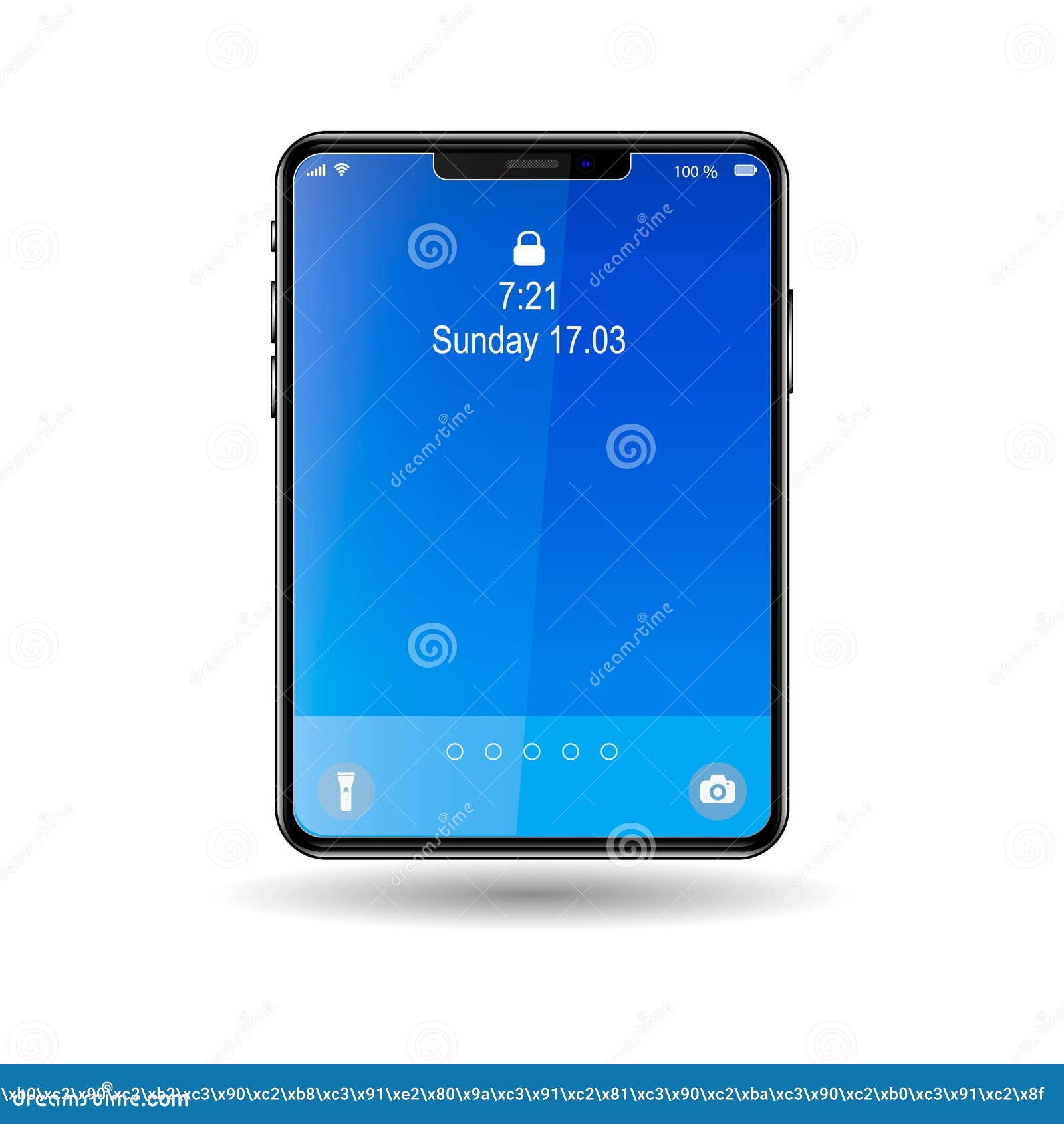 Tablet with Blue Screen. Eps10 Stock Vector - Illustration of internet ...