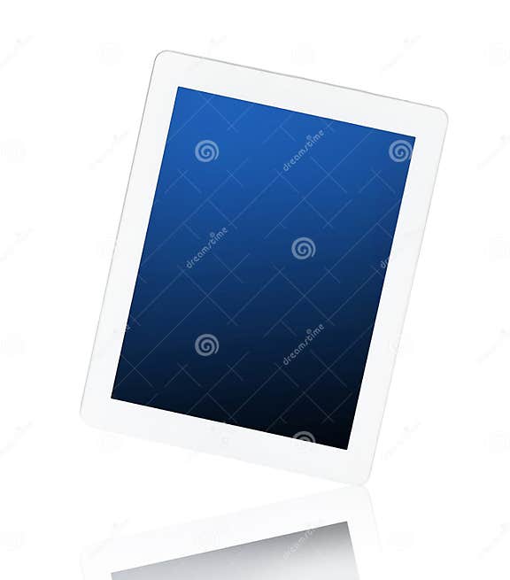 Tablet with blue screen stock photo. Image of technology - 187071530