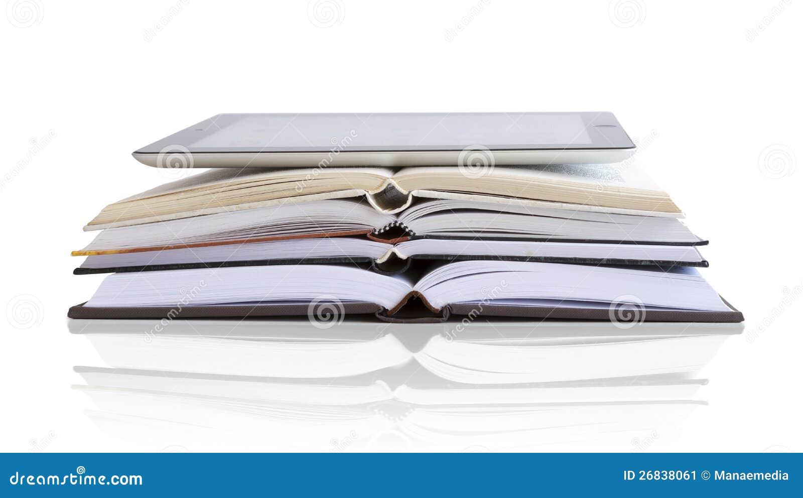Tablet and books stock image. Image of tablet, digital - 26838061