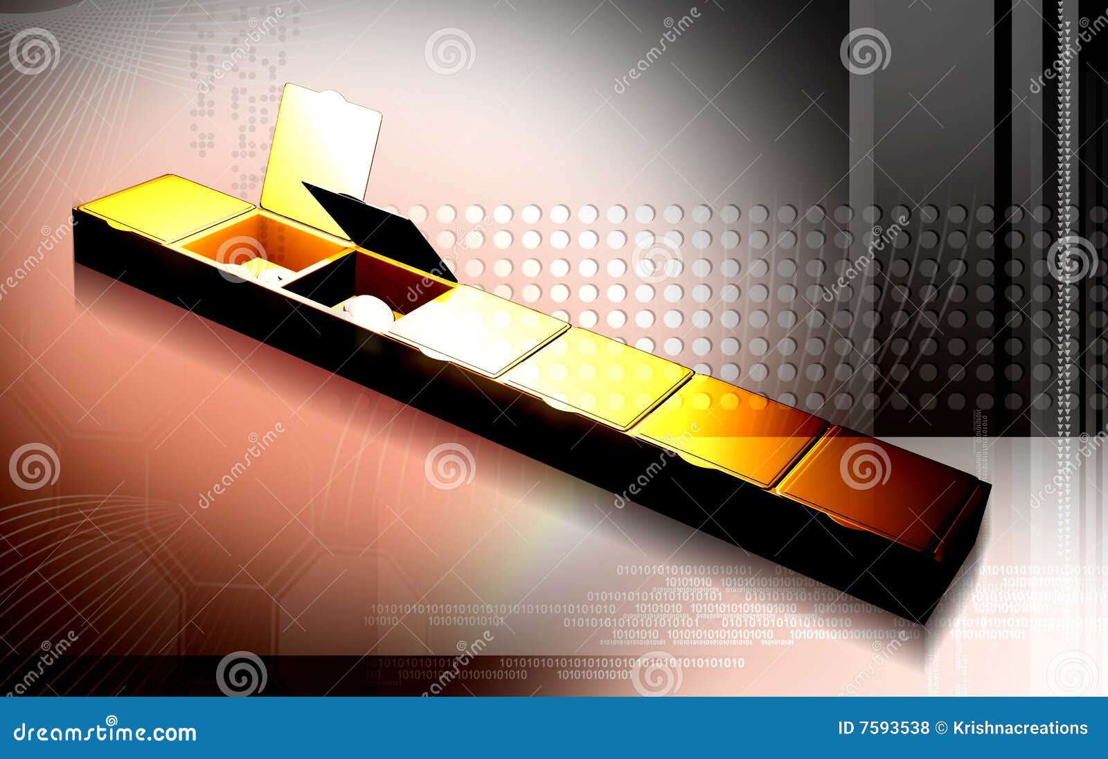 Tablet box stock illustration. Illustration of fever, backdrops - 7593538