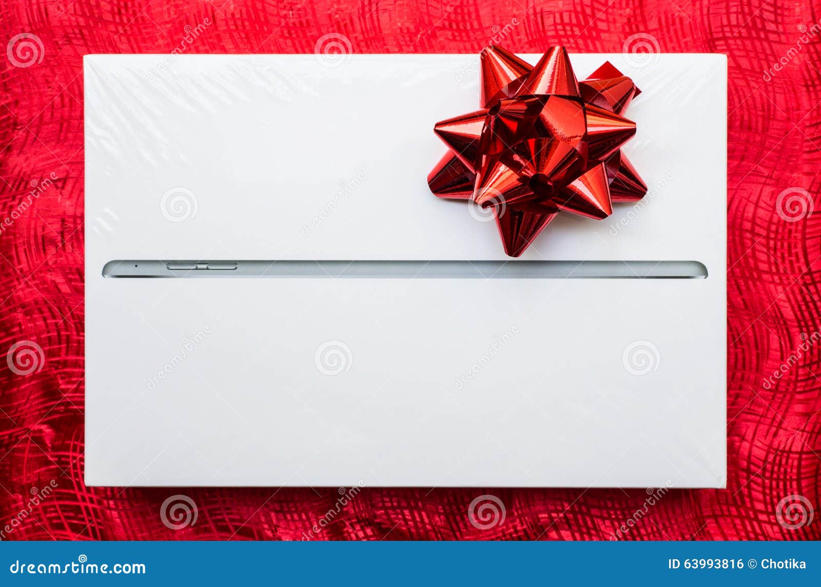 Tablet in box for gift stock photo. Image of gadget, christmas - 63993816