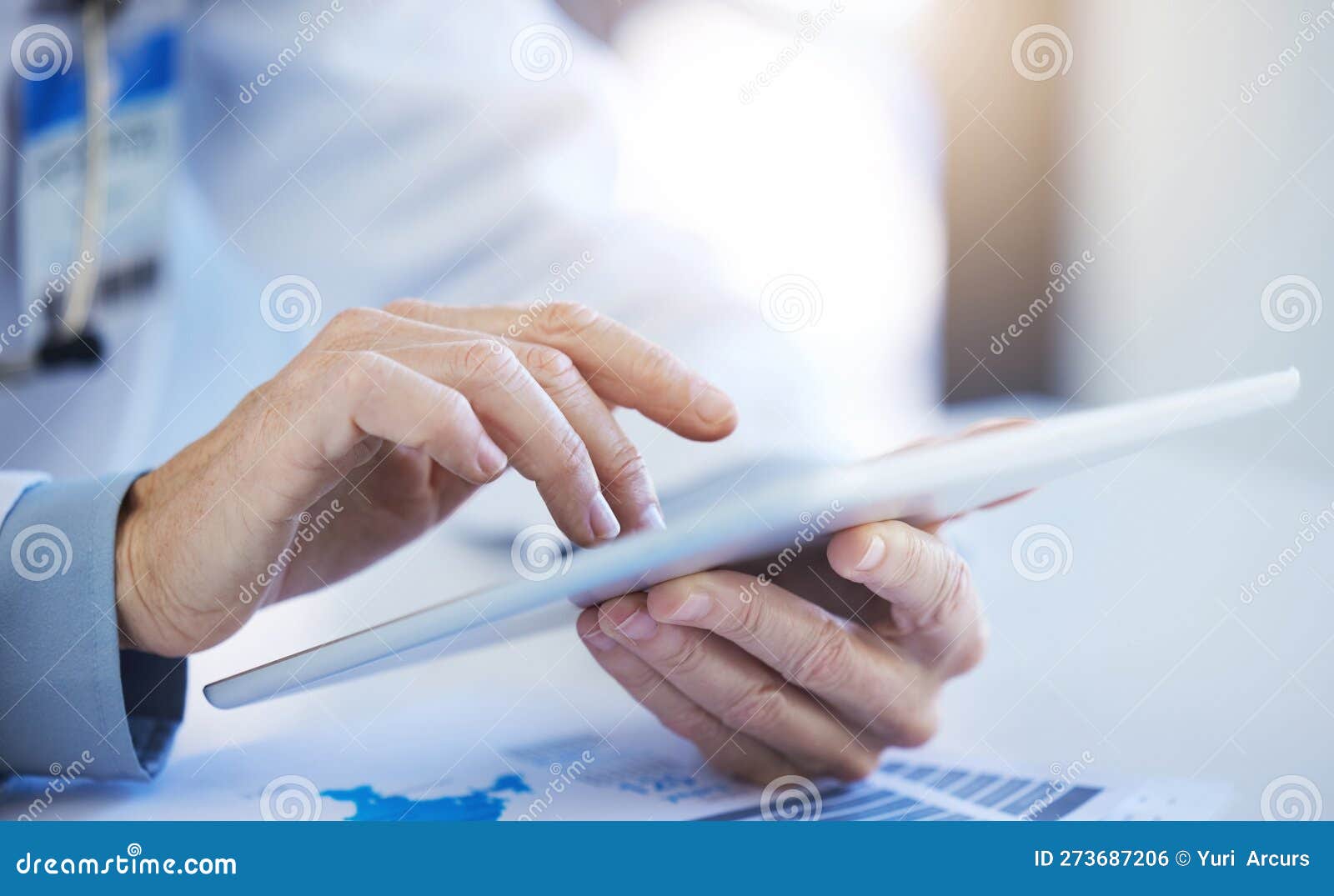 Tablet, Business Worker and Digital Research of a Employee Using ...