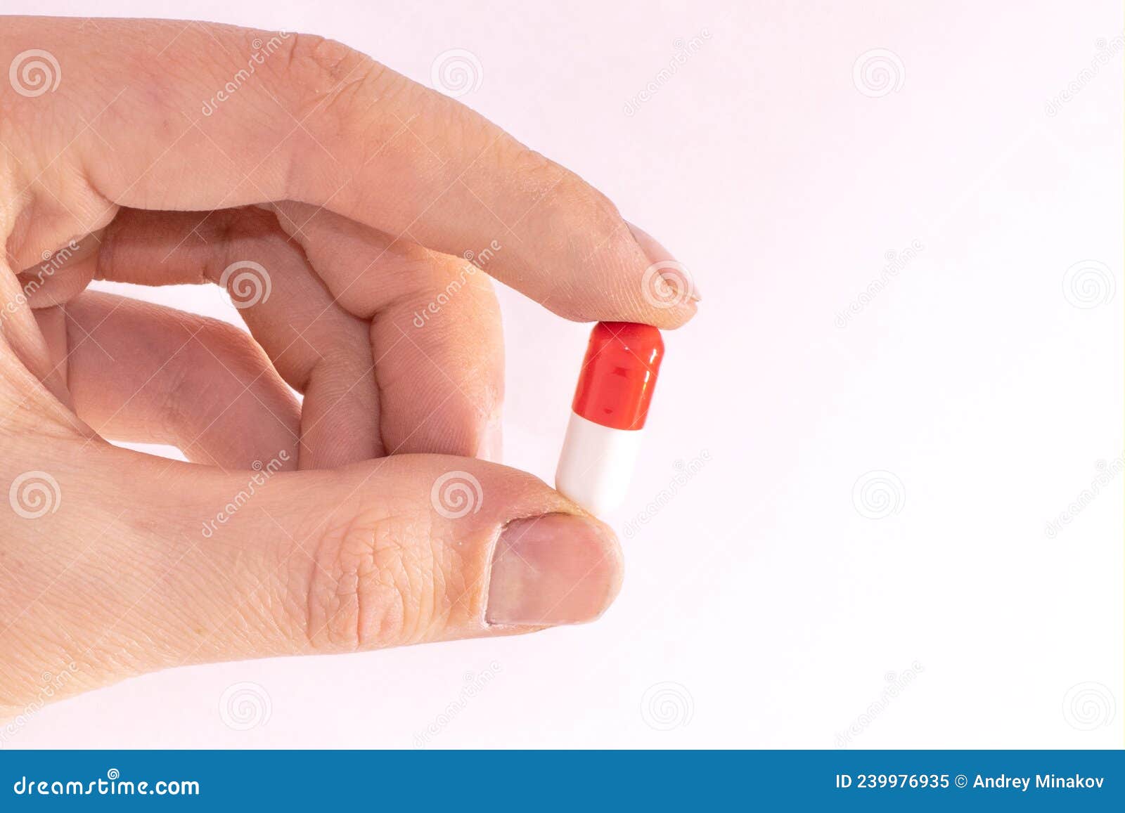 Tablet Capsule is Held in the Hand with Your Fingers Stock Image ...