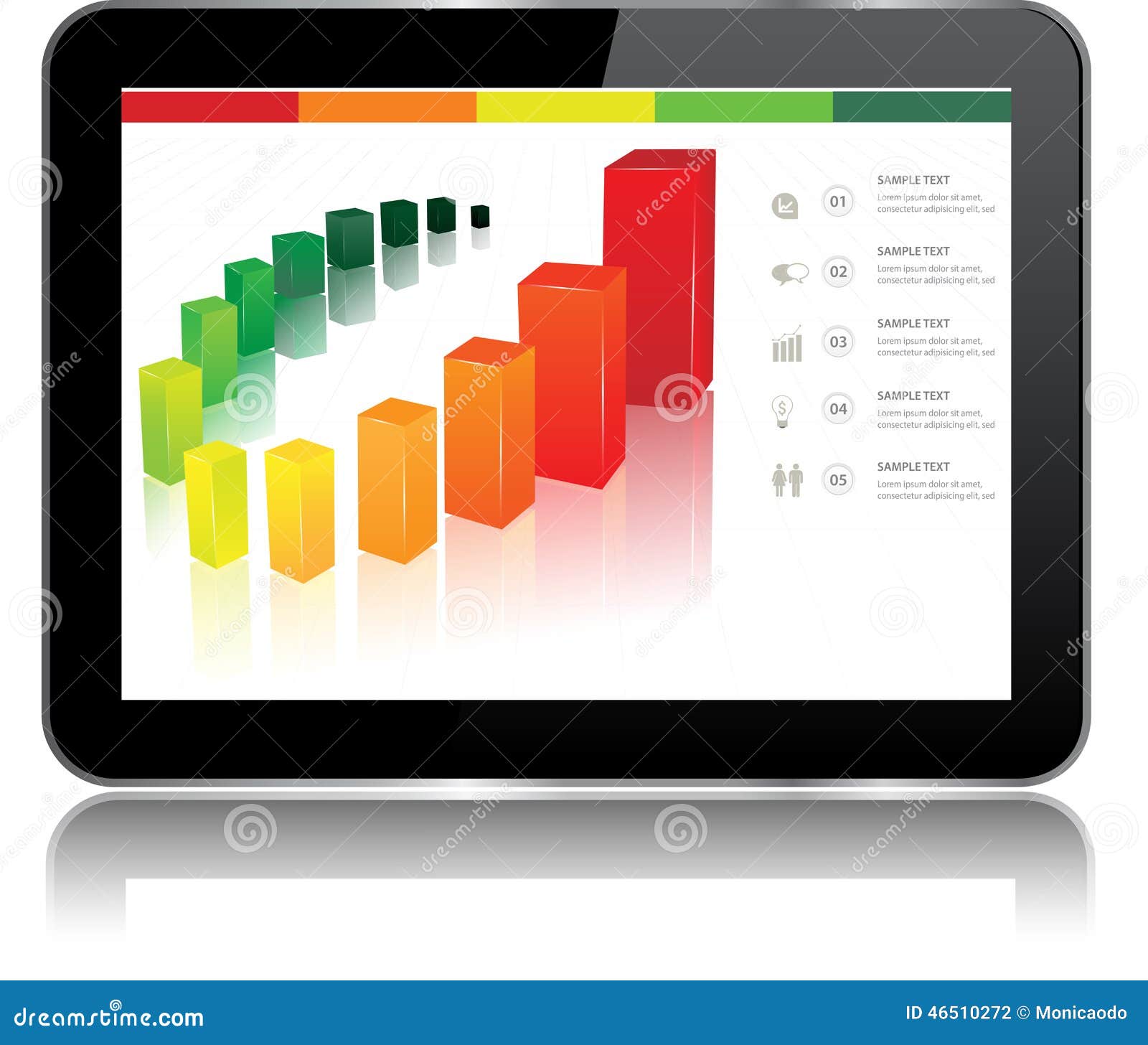 Tablet Chart stock vector. Illustration of chart, accounting - 46510272