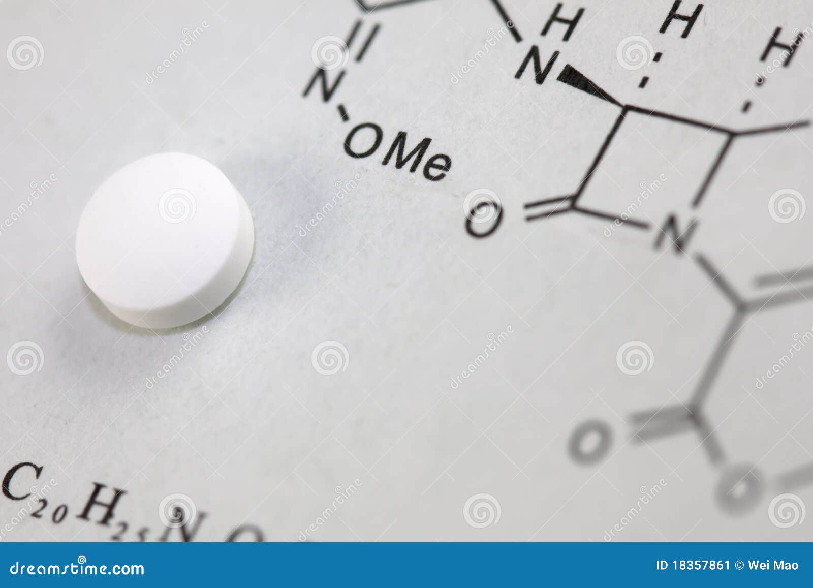 Tablet and Chemical Formula Stock Image - Image of constitutional ...