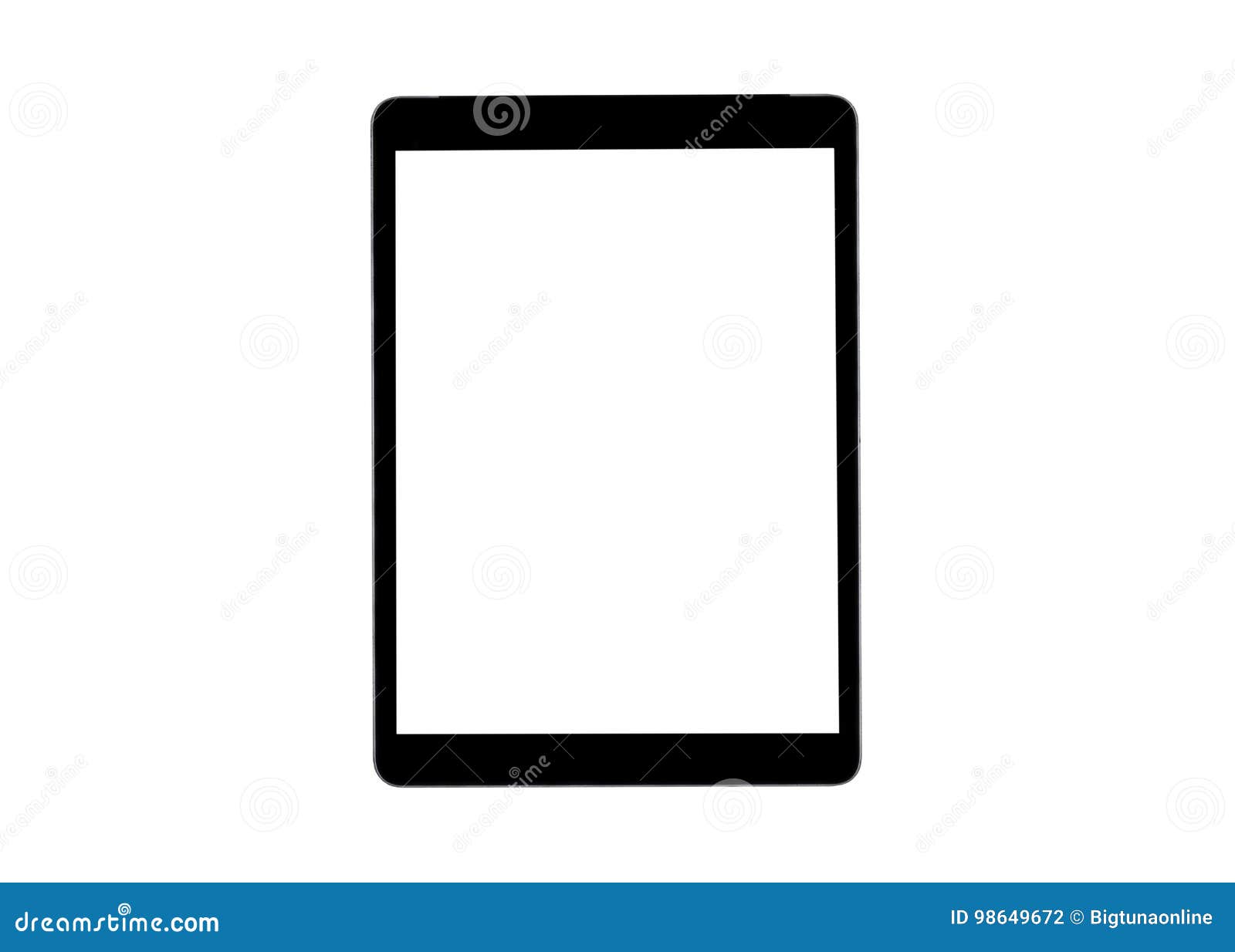 Tablet Computer With Blank Screen Mock Up Isolated On White Background ...