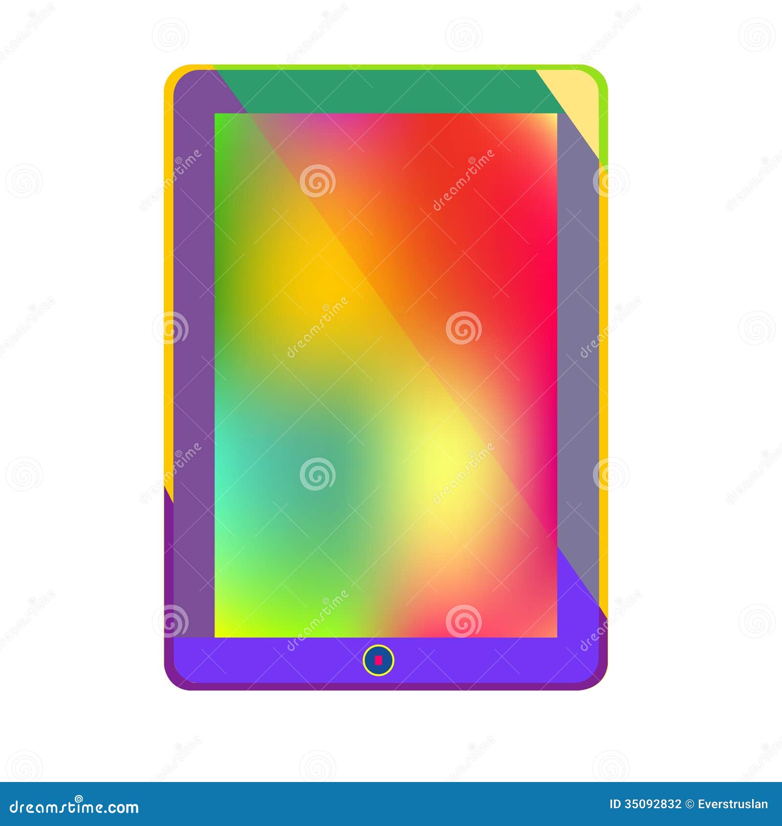 Tablet Computer Bright New Technology and Colorful Stock Vector ...