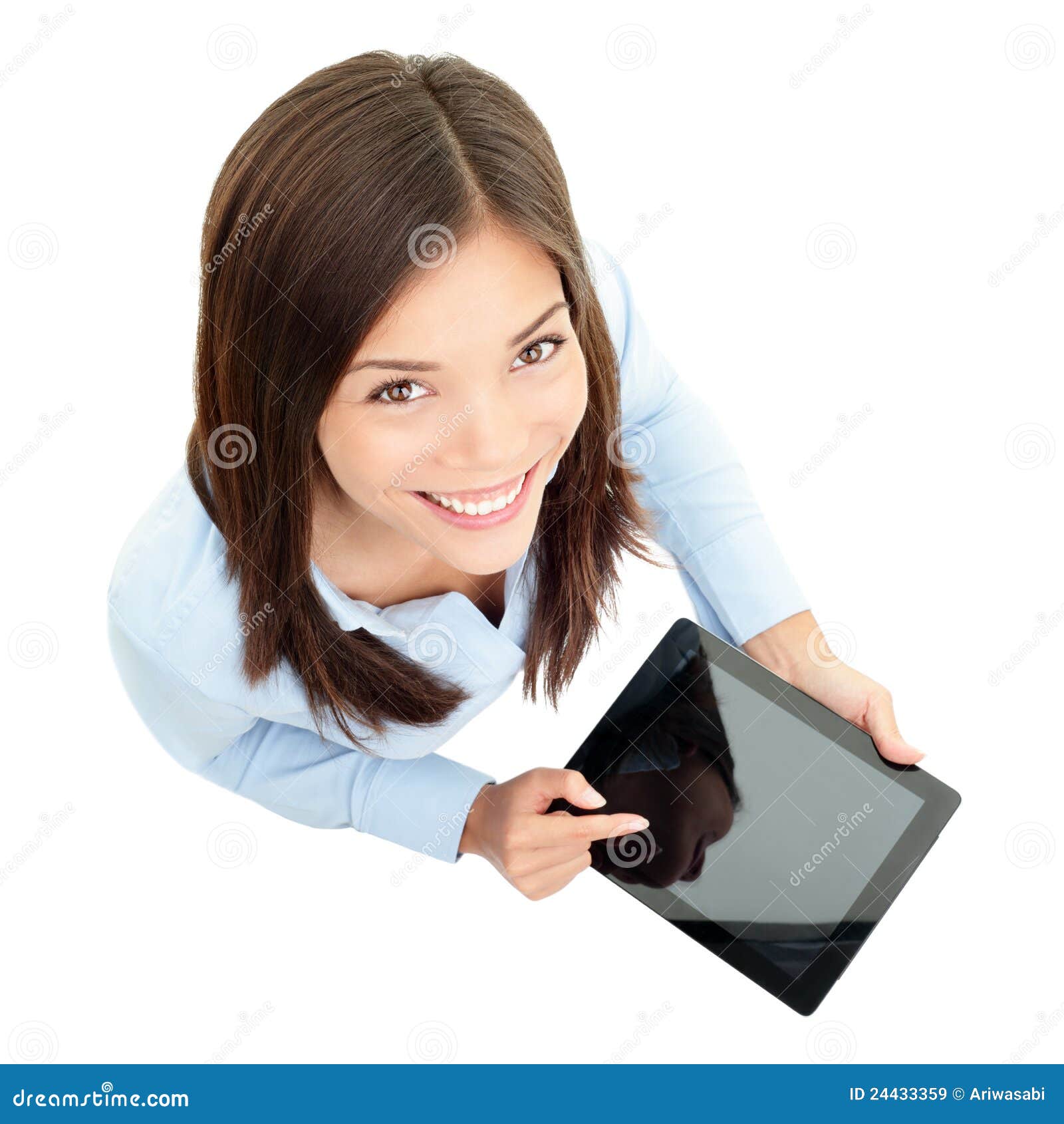 Tablet Computer Business Woman Stock Image - Image of girl, caucasian ...