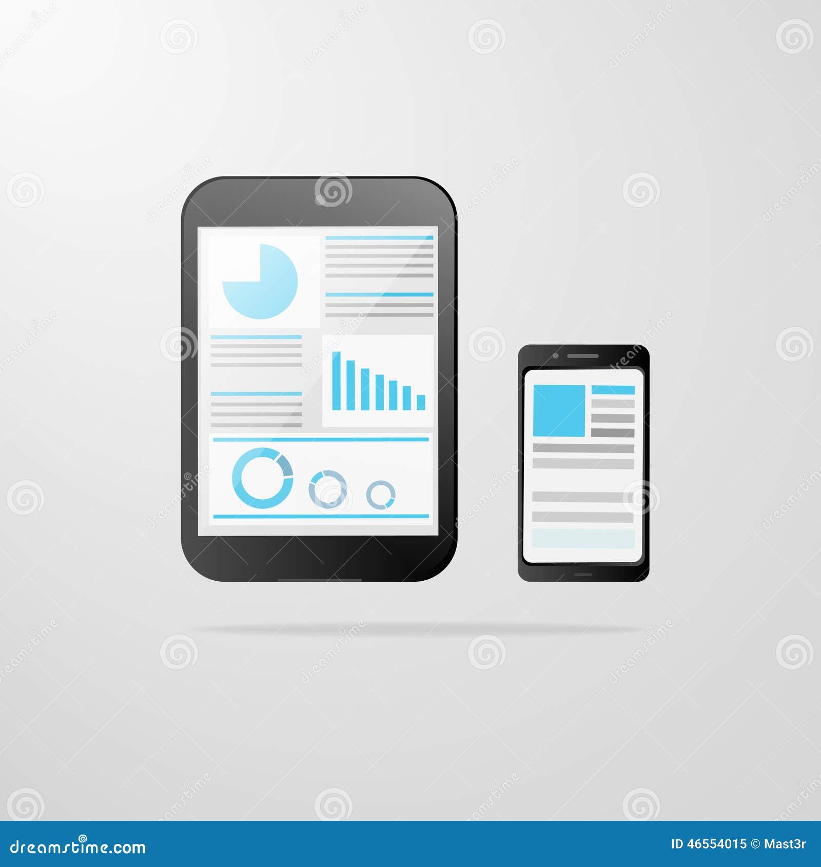 Tablet Computer Cell Phone Icon Graph Vector Stock Vector ...