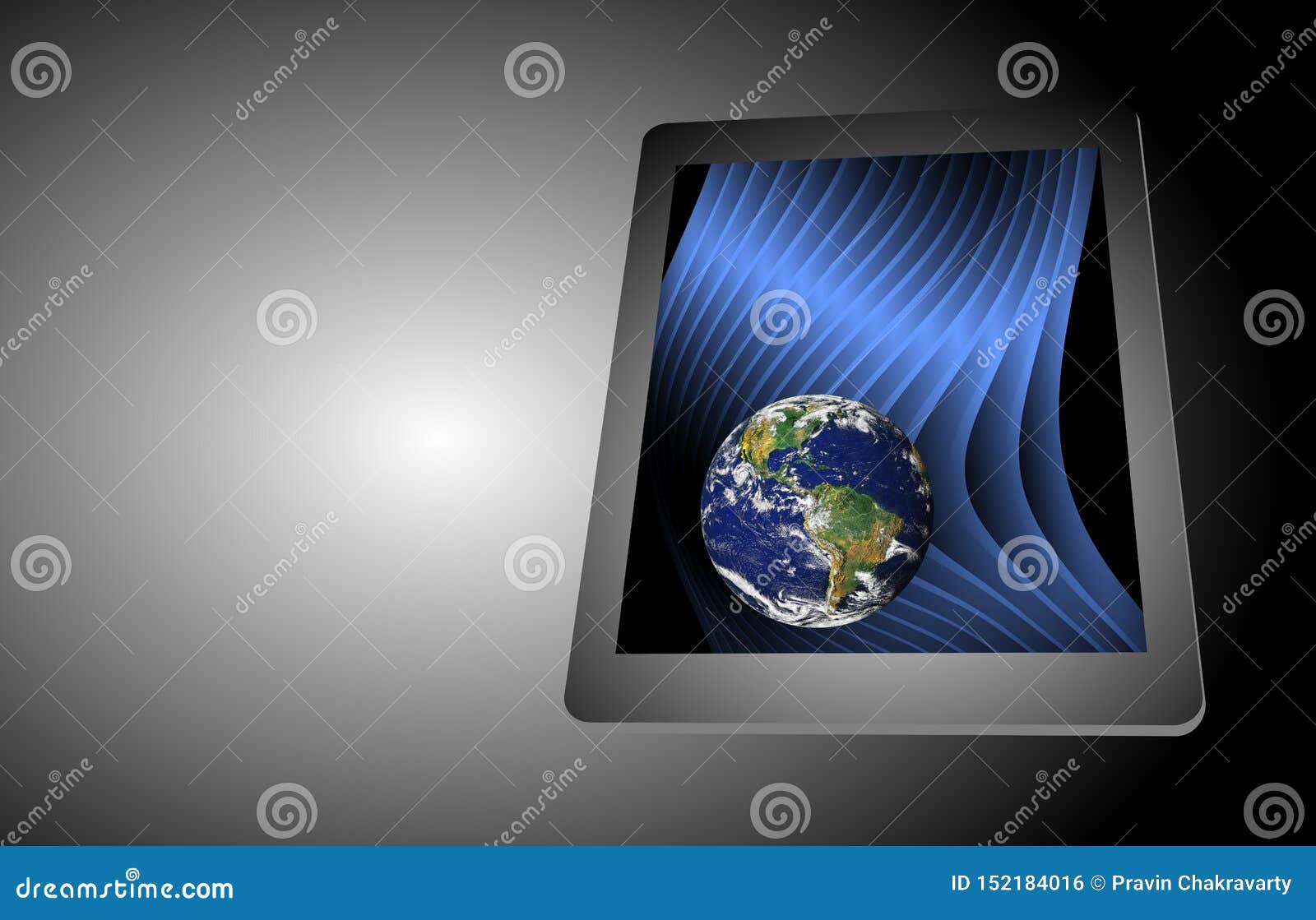 Computer Tablet Technology Earth. Smartphone Mobile Cell Phone. Stock ...